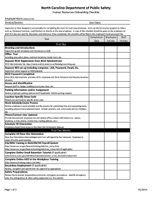 Fillable Online Onboarding Checklist - Amazon Web Services Fax Email ...