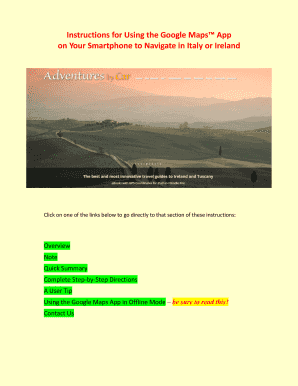 Fillable Online Instructions for Using the Google Maps App Fax Email ...