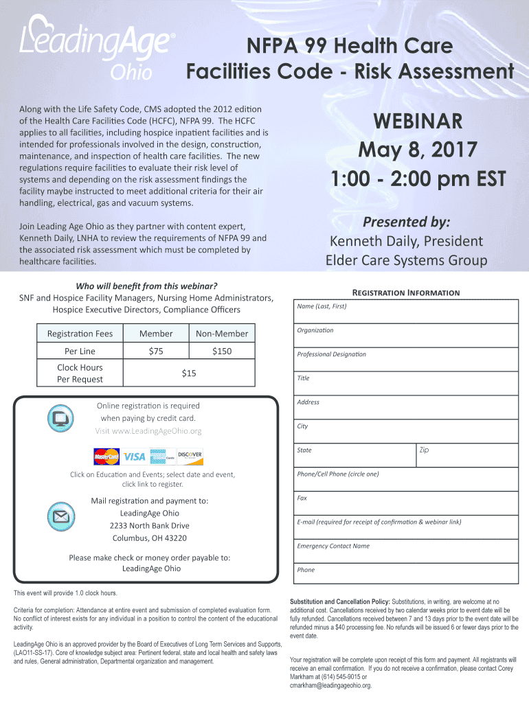 Fillable Online NFPA 99 Health Care Facilities Code - Risk ...