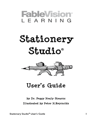Fillable Online Stationary Studio Users Guide Fax Email Print - pdfFiller