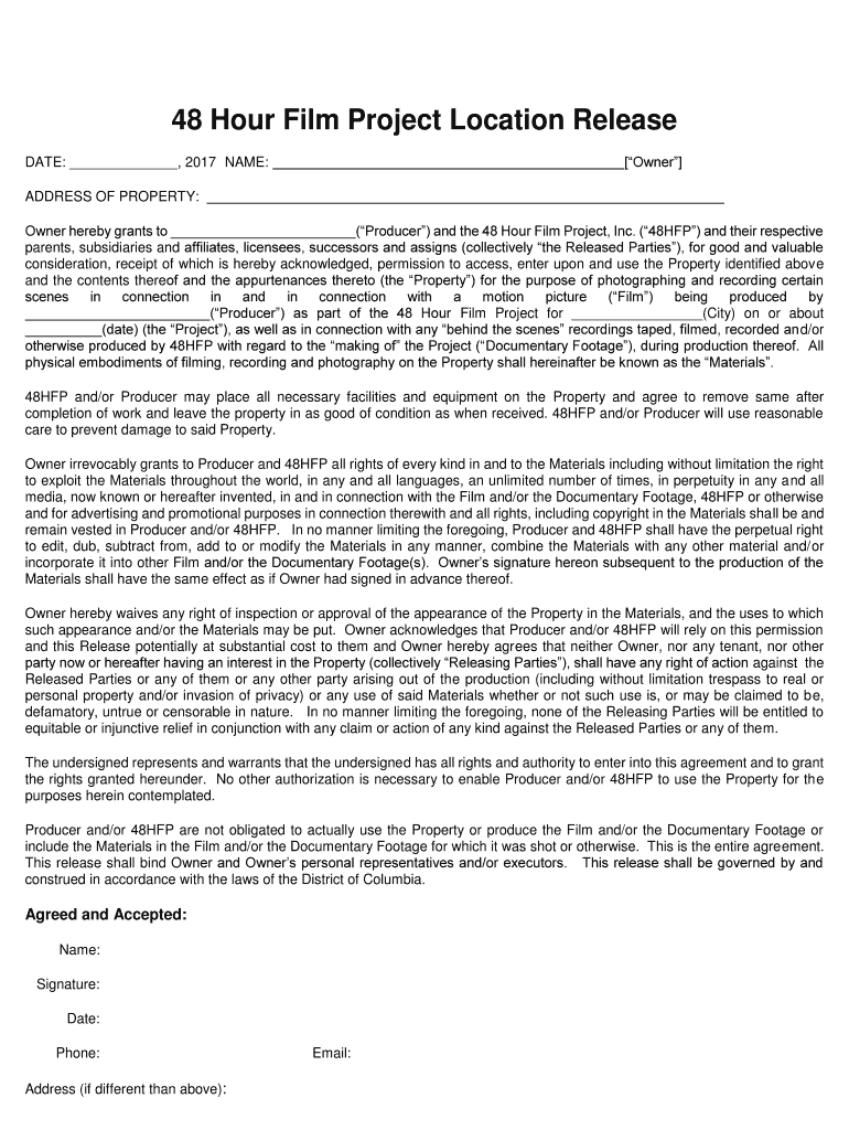 Fillable Online ADDRESS OF PROPERTY: Fax Email Print - pdfFiller