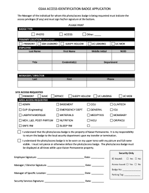 Badge Request Form - Fill Online, Printable, Fillable, Blank | pdfFiller