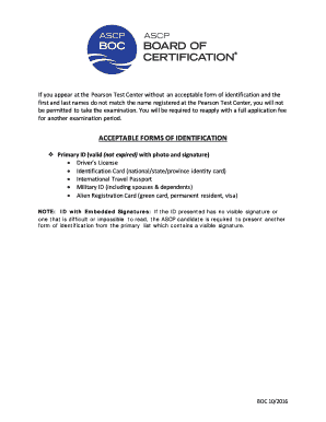 Fillable Online View acceptable forms of ID. - ASCP Fax Email Print ...