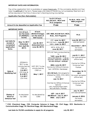 Fillable Online IMPORTANT DATES AND INFORMATION: Fax Email Print ...