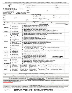 Fillable Online senderra enrollment form Fax Email Print - pdfFiller