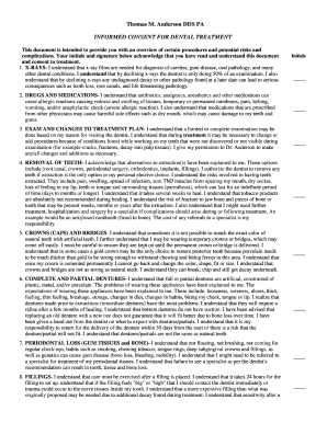 Fillable Online Informed Consent - Tom Anderson DDS Family and Cosmetic ...