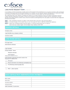 Fillable Online LOSS PAYEE REQUEST FORM Fax Email Print - pdfFiller