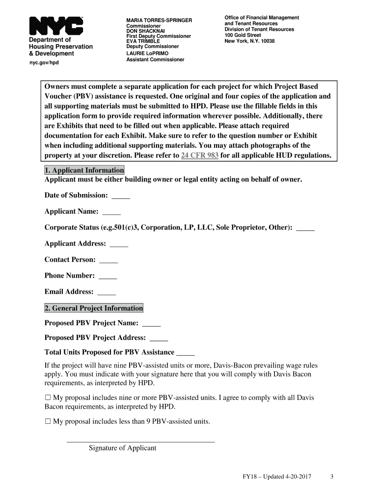 New York City Project Based Voucher Request for Proposal - Blank ...