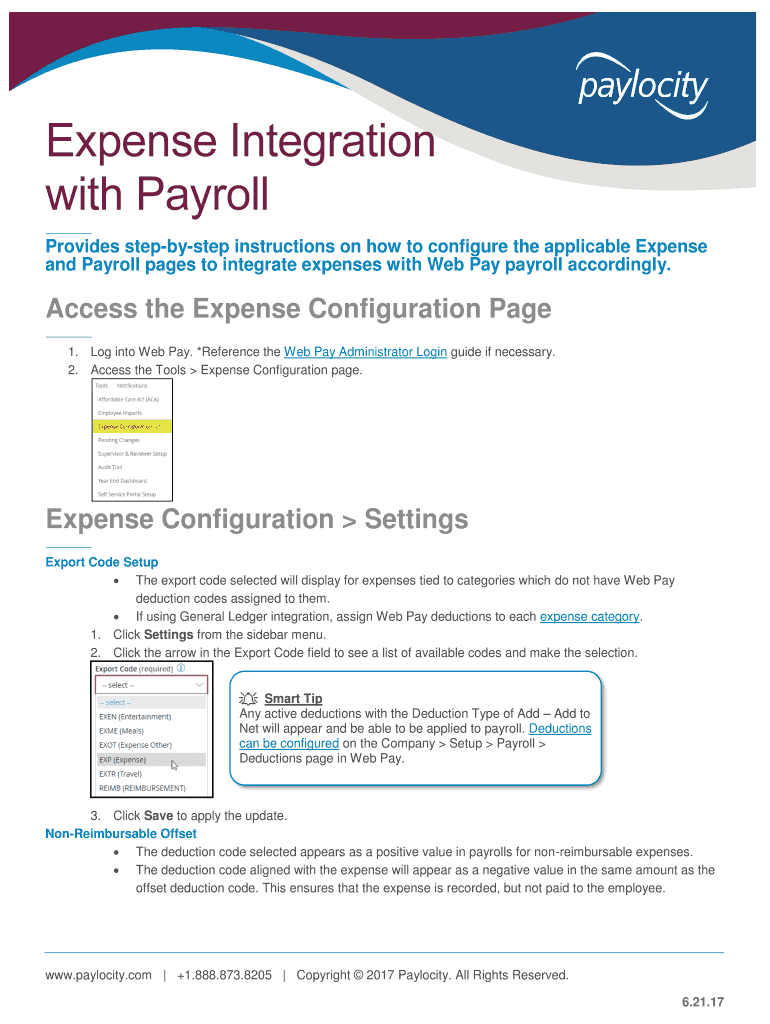 Fillable Online Expense Integration Fax Email Print - pdfFiller