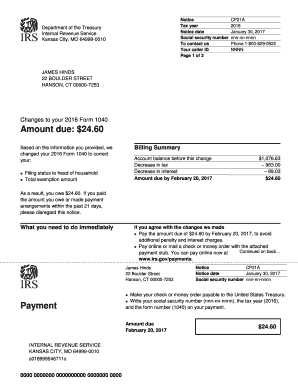 Fillable Online Changes to your 2016 Form 1040 Fax Email Print - pdfFiller
