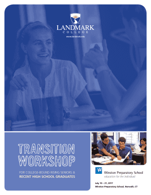 Fillable Online transition - Landmark College Fax Email Print - pdfFiller