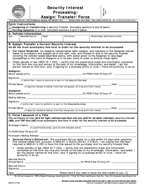 Fillable Online Security Interest Processing Fax Email Print - pdfFiller