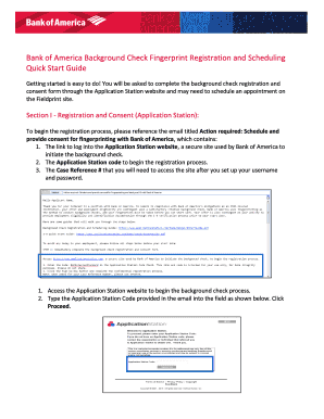 Fillable Online Bank of America Background Check Fingerprint ...