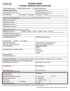 Fillable Online EXTERNAL TRANSFER INSTRUCTION FORM Fax Email Print ...