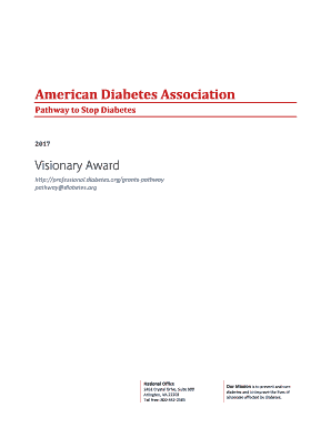 Fillable Online 2017 Pathway Visionary Application Instructions. ADA ...