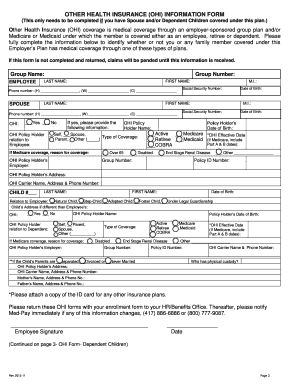 Fillable Online GROUP HEALTH ENROLLMENT Fax Email Print - pdfFiller