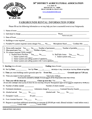 Fillable Online Interim Rental INFORMATION FORM (attached to contract ...