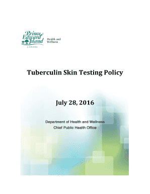 Fillable Online Tuberculin Skin Testing Policy Fax Email Print - pdfFiller