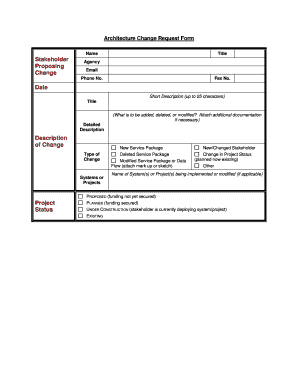 Fillable Online Architecture Change Request Form Fax Email Print ...