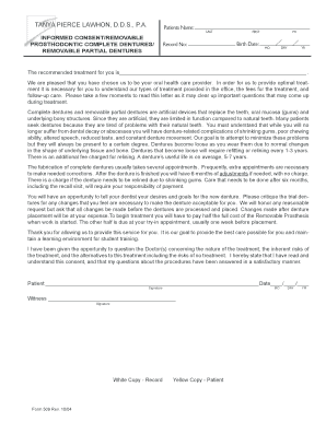 Fillable Online TL Form 509 Informed Consent Removable Prosth.indd Fax ...