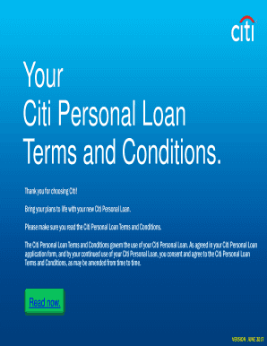 Fillable Online Citi Personal Loan Fax Email Print - pdfFiller