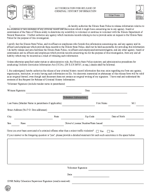 Fillable Online Background Check Form - Illinois DNR Fax Email Print ...