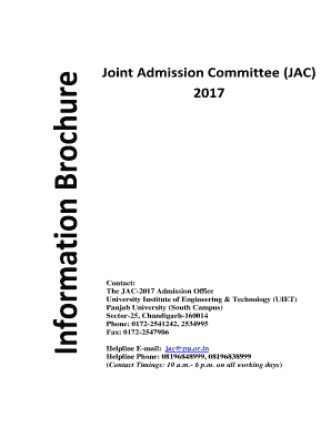 Fillable Online Joint Admission Committee (JAC) Fax Email Print - pdfFiller