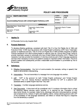 Fillable Online Accommodating Persons with Limited English Proficiency ...