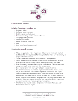 Fillable Online Construction Permit: Fax Email Print - pdfFiller