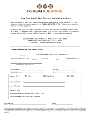 Fillable Online Sign and complete this form to authorize Rubadue Wire to make a one-time debit ...