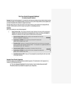 Fillable Online The Two-Chunk Paragraph Method Fax Email Print - pdfFiller