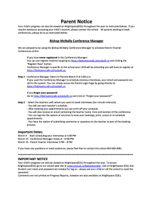 Fillable Online Sample email or newsletter notice to parents Fax Email ...