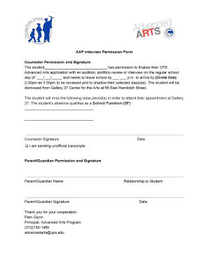Fillable Online interview permission form Fax Email Print - pdfFiller