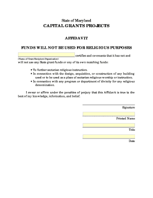Fillable Online Capital Grants Projects Affidavit. Capital Grants Projects Affidavit Fax Email ...