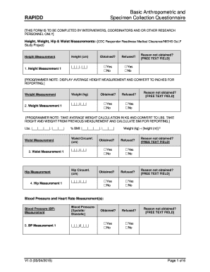 Fillable Online RAPIDD Basic Specimen Collection Questionnaire ...
