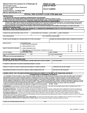 Fillable Online AIG CLAIM FORM ( PARTICIPANTS ONLY).doc Fax Email Print ...