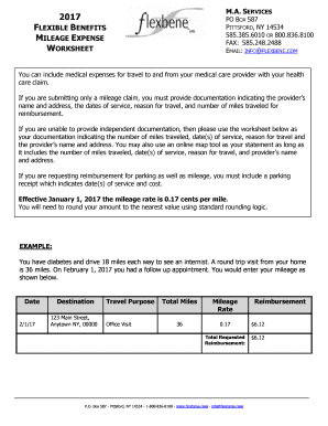 Fillable Online MILEAGE EXPENSE Fax Email Print - pdfFiller