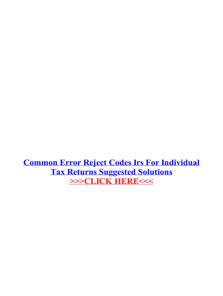 fillable-online-common-error-reject-codes-irs-for-individual-tax