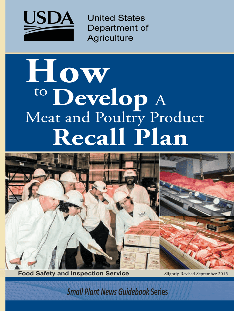 Fillable Online How to Develop a Meat and Poultry Product Recall Plan ...
