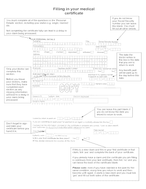 Fillable Online Instructions for Medical Certificate form Fax Email ...