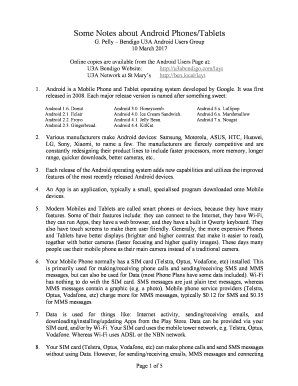 Fillable Online Some Notes about Android Phones/Tablets Fax Email Print ...