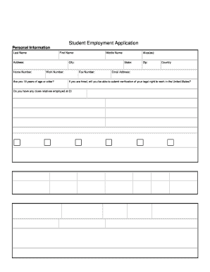 Fillable Online uas csuci UAS Student Employment Application ...