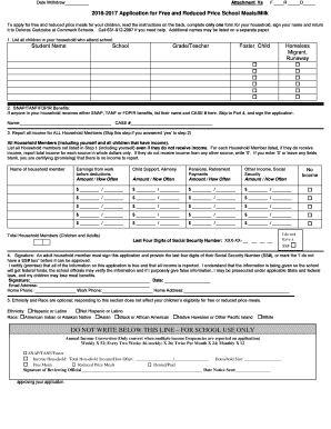 Fillable Online Free and Reduced Lunch Form - Commack Schools Fax Email ...