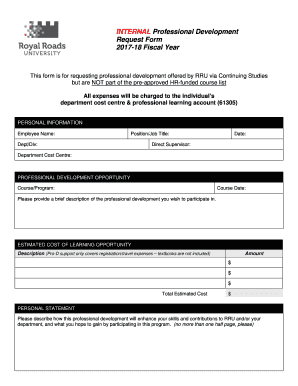 Fillable Online Application Form - Royal Roads Human Resources Fax ...