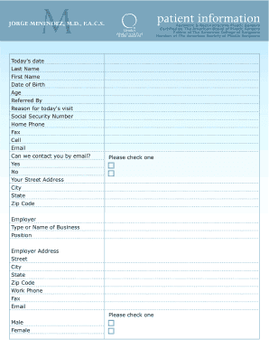 Fillable Online PLASTIC SURGEONS Fax Email Print - pdfFiller