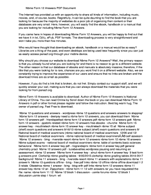 Fillable Online Nbme Form 12 Answers PDF ...