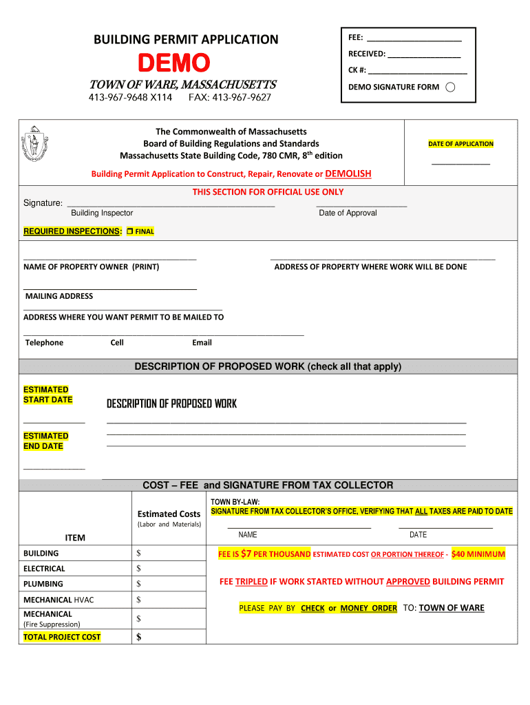 Fillable Online 780 cmr: state board of building regulations and ...