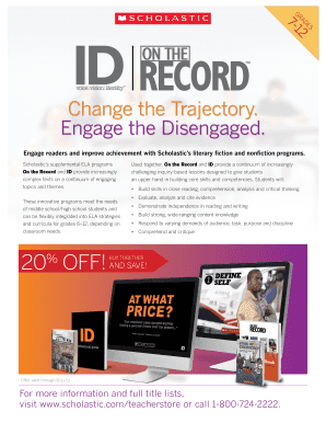 Fillable Online On the Record ORDER FORM - Scholastic Fax Email Print ...