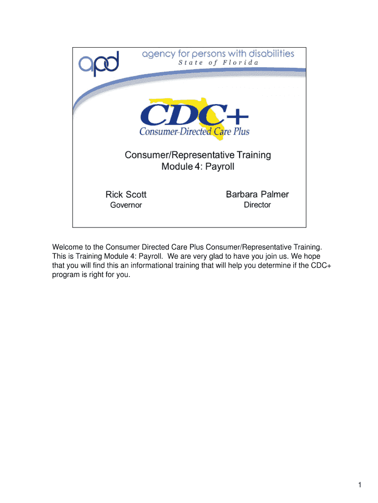 Fillable Online Welcome to the Consumer Directed Care Plus Consumer ...