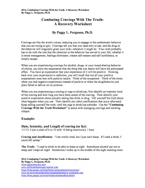 Fillable Online New: Combating Cravings with The Truth: A Recovery ...